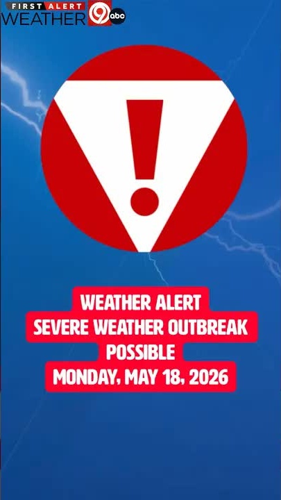 Severe thunderstorm risk increases for Kansas City on Monday, May 18, 2026