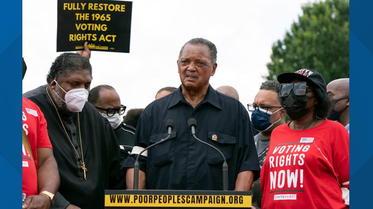 Activists rally in Montgomery against rollback on Black voting rights