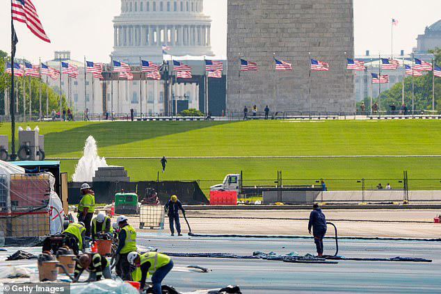 Trump gives sneak peek of new Reflecting Pool offering stunning views ...