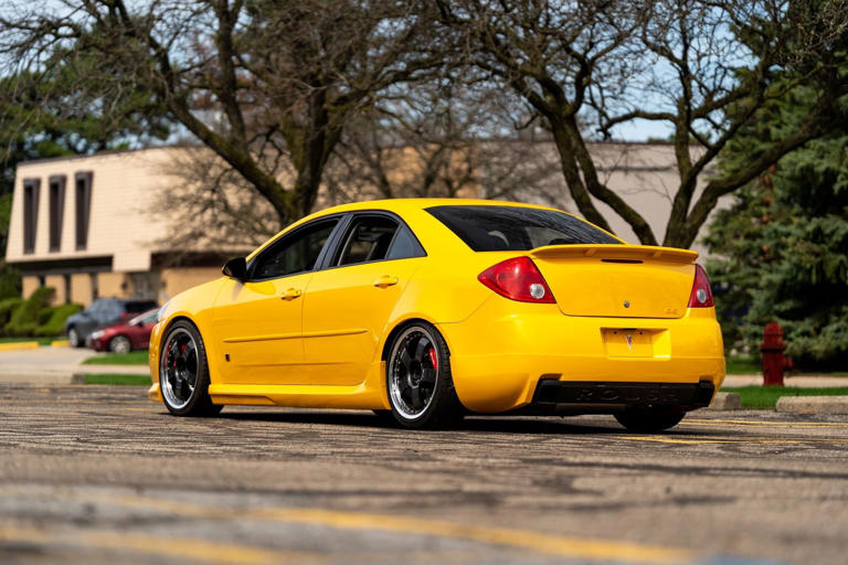 The strangest car in Roush’s garage isn’t a Mustang, it’s a Pontiac G6