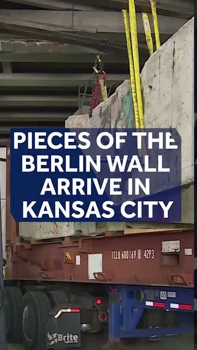 Berlin Wall exhibit arriving at Union Station in Kansas City
