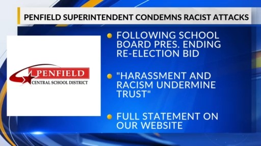 Penfield superintendent condemns racist attacks; board president won’t ...