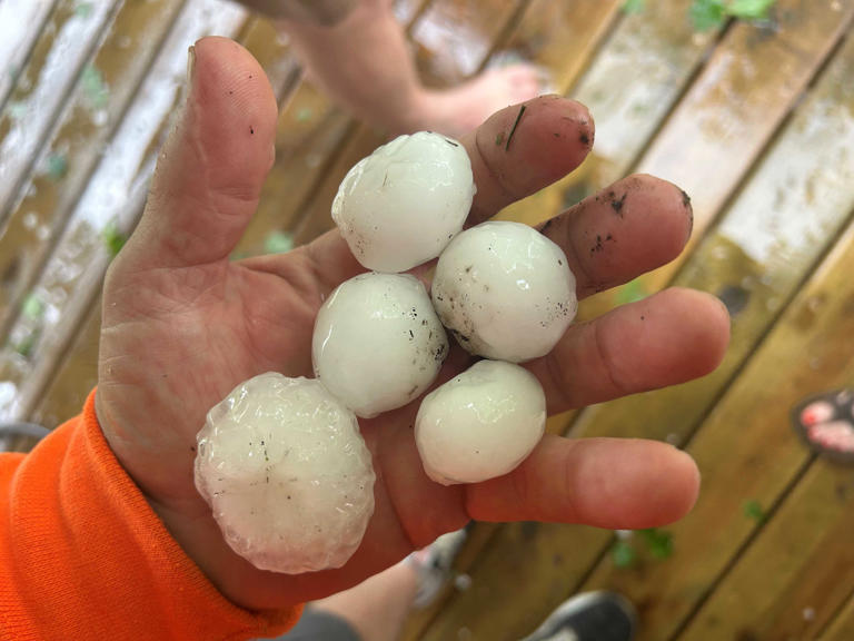 Photos: KETV viewers capture storms that brought large hail to western Iowa
