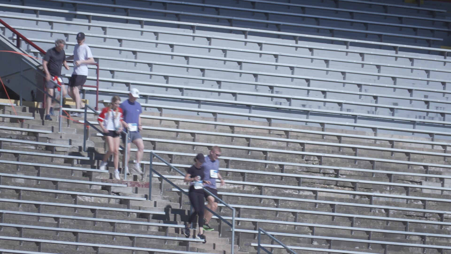 Hundreds climb Camp Randall Stadium stands for "Big Climb Wisconsin" event