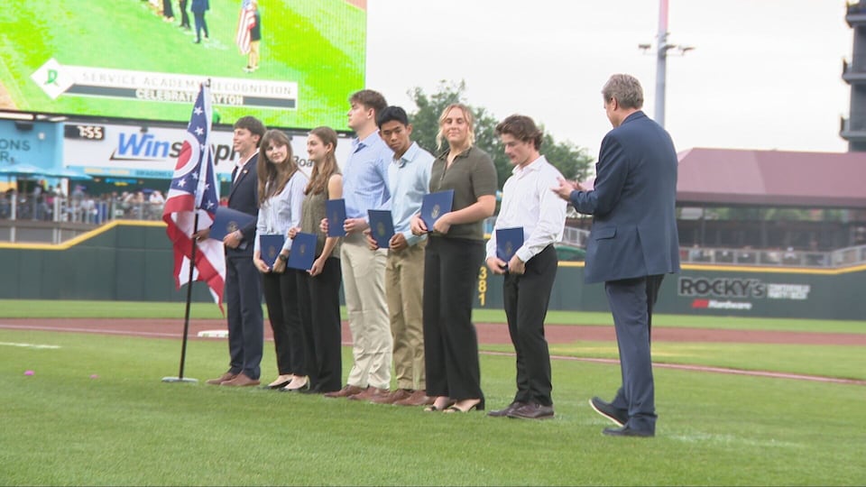 Several students appointed to military schools at Dayton Dragons game