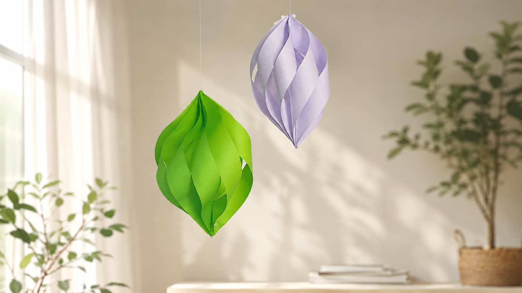 DIY paper hanging toran for Diwali decoration