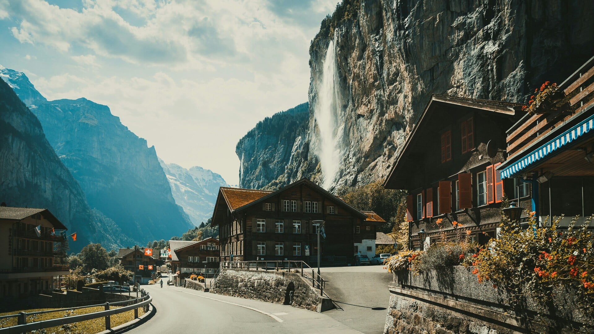 In Switzerland, this enchanting alpine valley, dotted with waterfalls ...