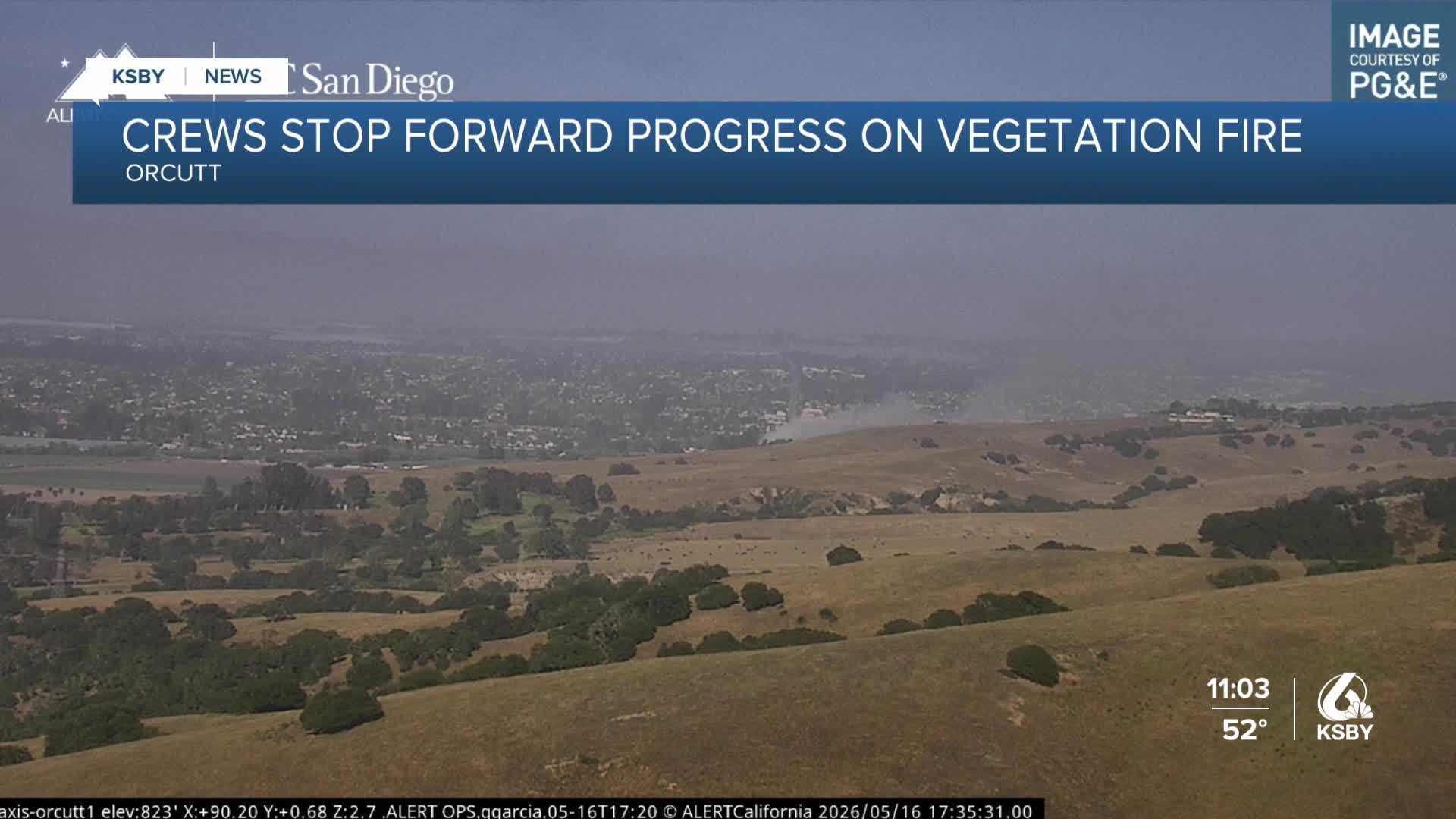 UPDATE: Firefigthers stopped forward progress on Orcutt vegetation fire