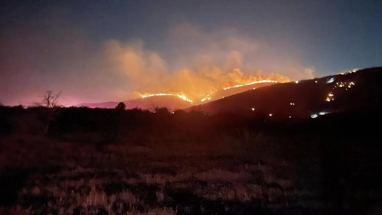 60-acre fire burning in the Tonto National Forest