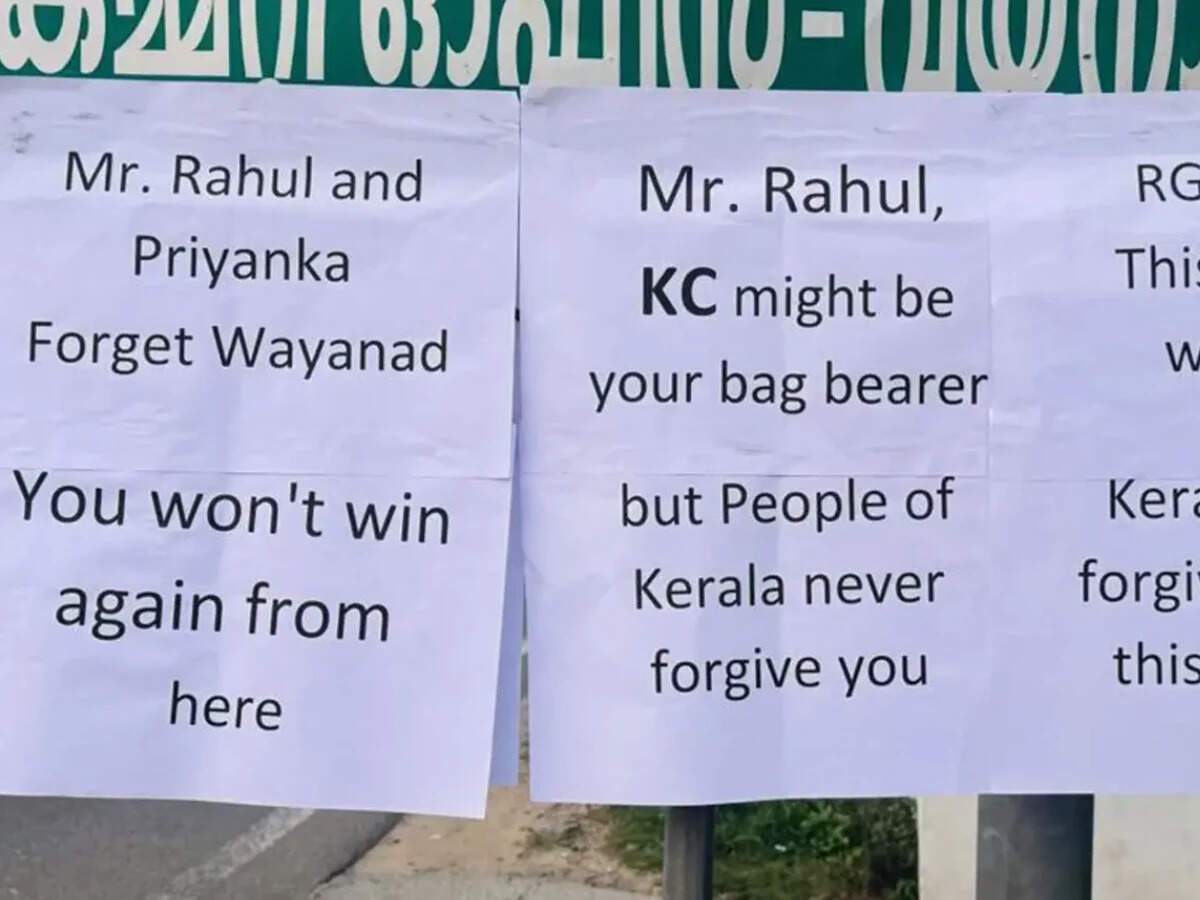 Posters targeting Congress' Rahul, Priyanka and Kharge surface in ...