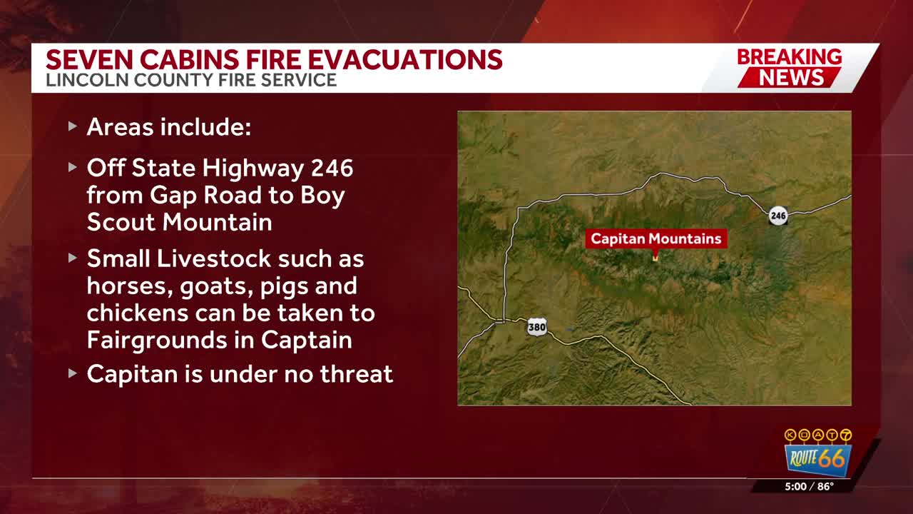 Evacuations ordered for Seven Cabins fire