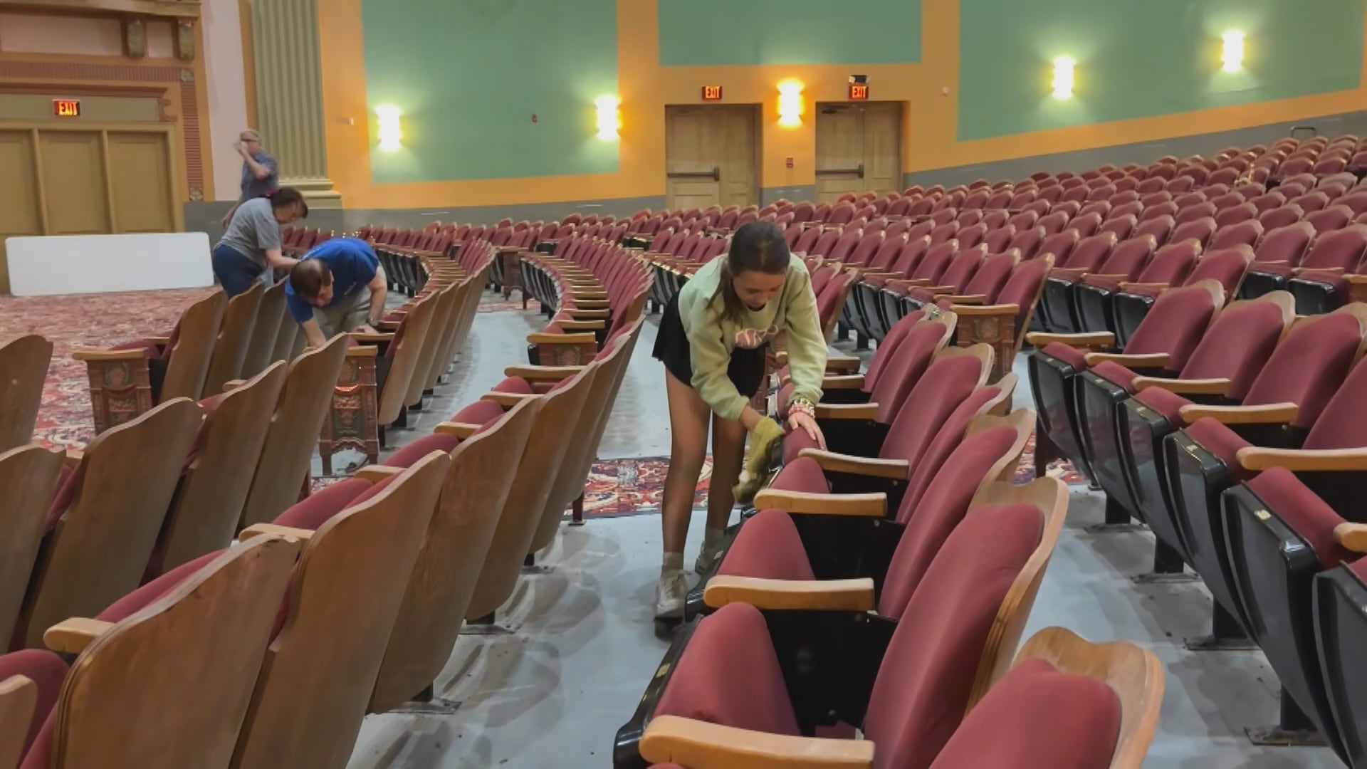 Volunteers clean Biloxi Saenger ahead of June reopening