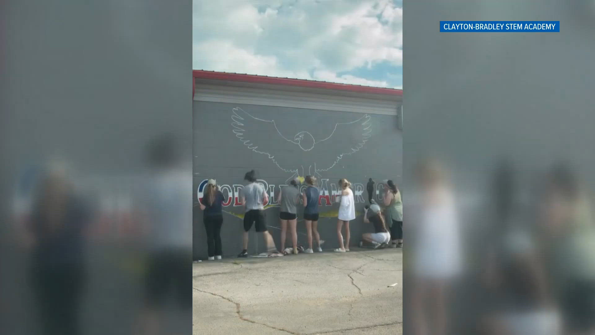 Students create mural honoring military veterans