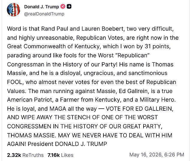 Trump savages Lauren Boebert with vicious new nickname as he suggests ...