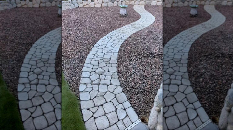 Old milk jugs are the secret to a stunning faux-stone garden path on a ...