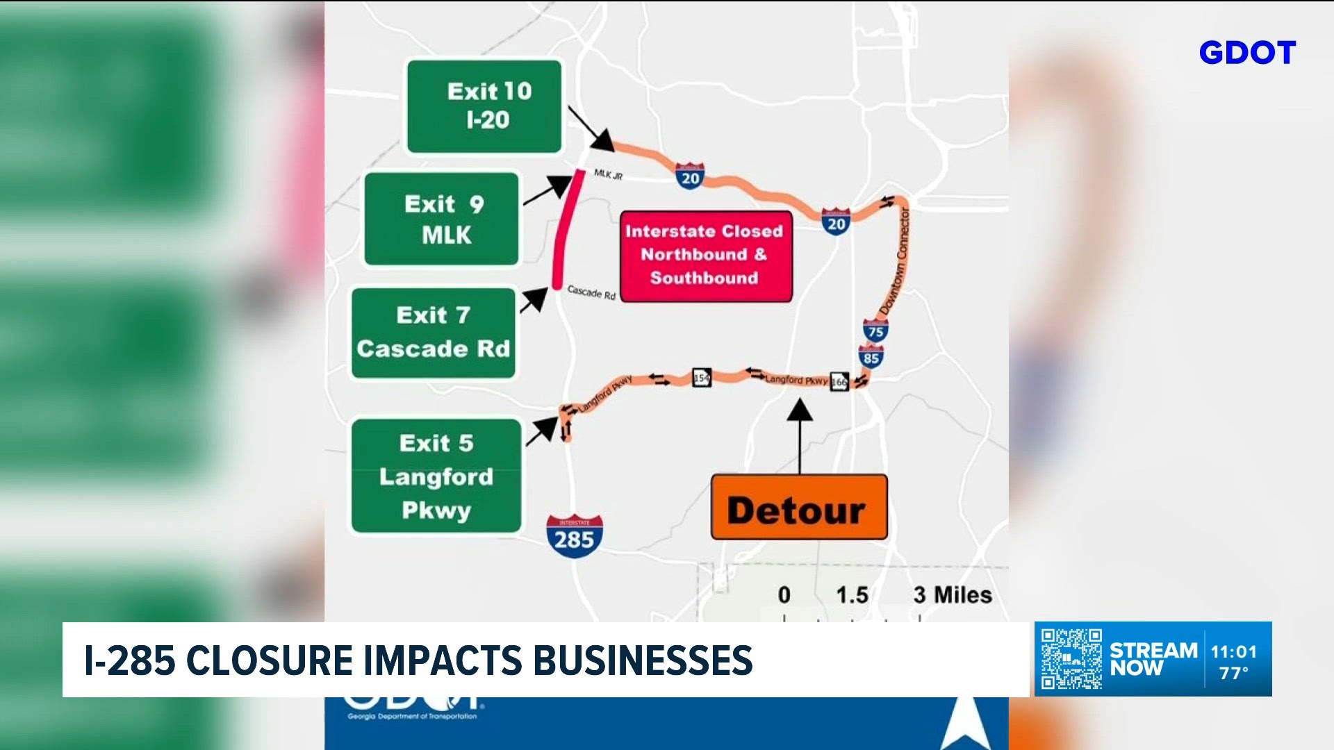 How the I-285 closure is impacting businesses