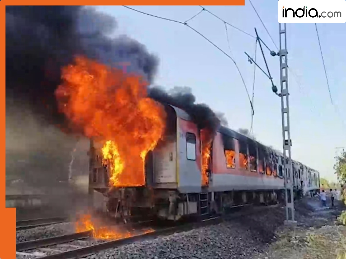 Massive fire breaks out in Rajdhani Express near Ratlam, passengers ...