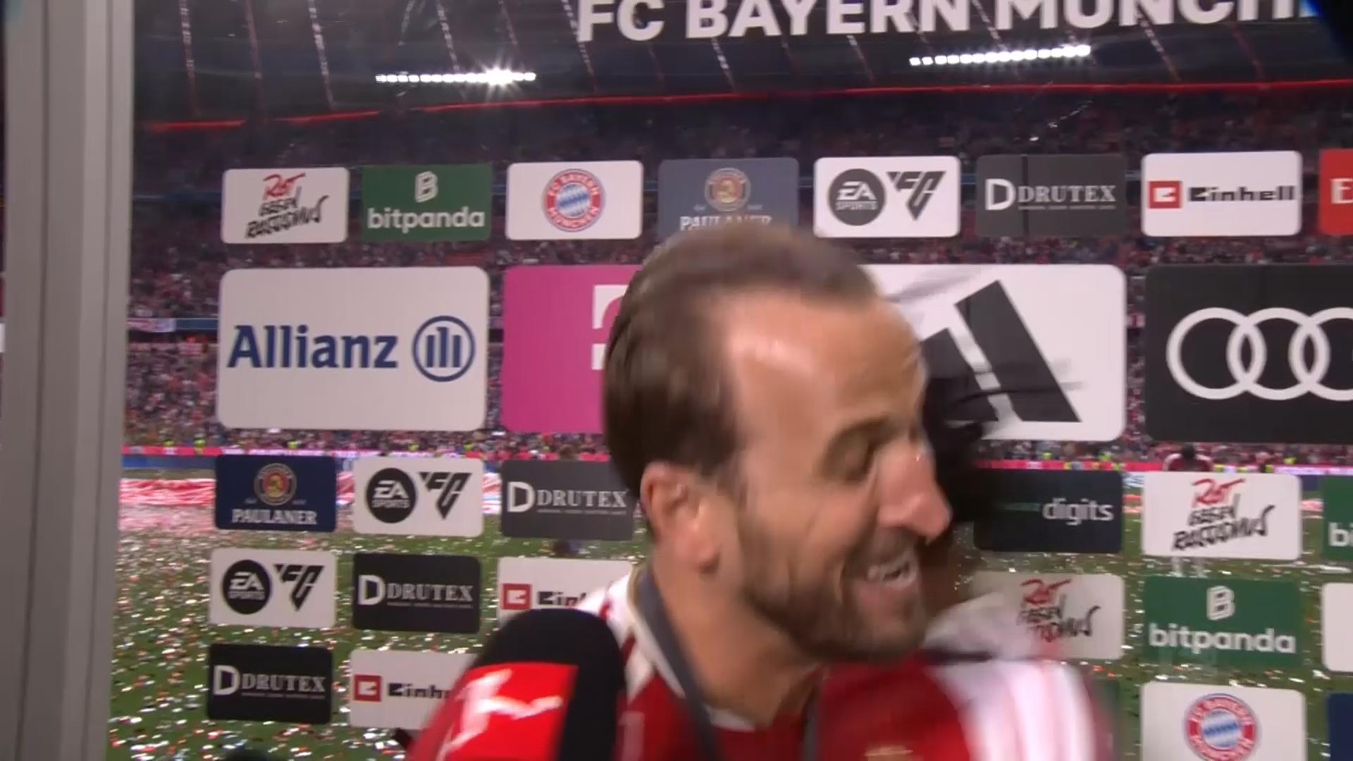 'It's the perfect way' - Beer-soaked Kane on celebrating German title ...