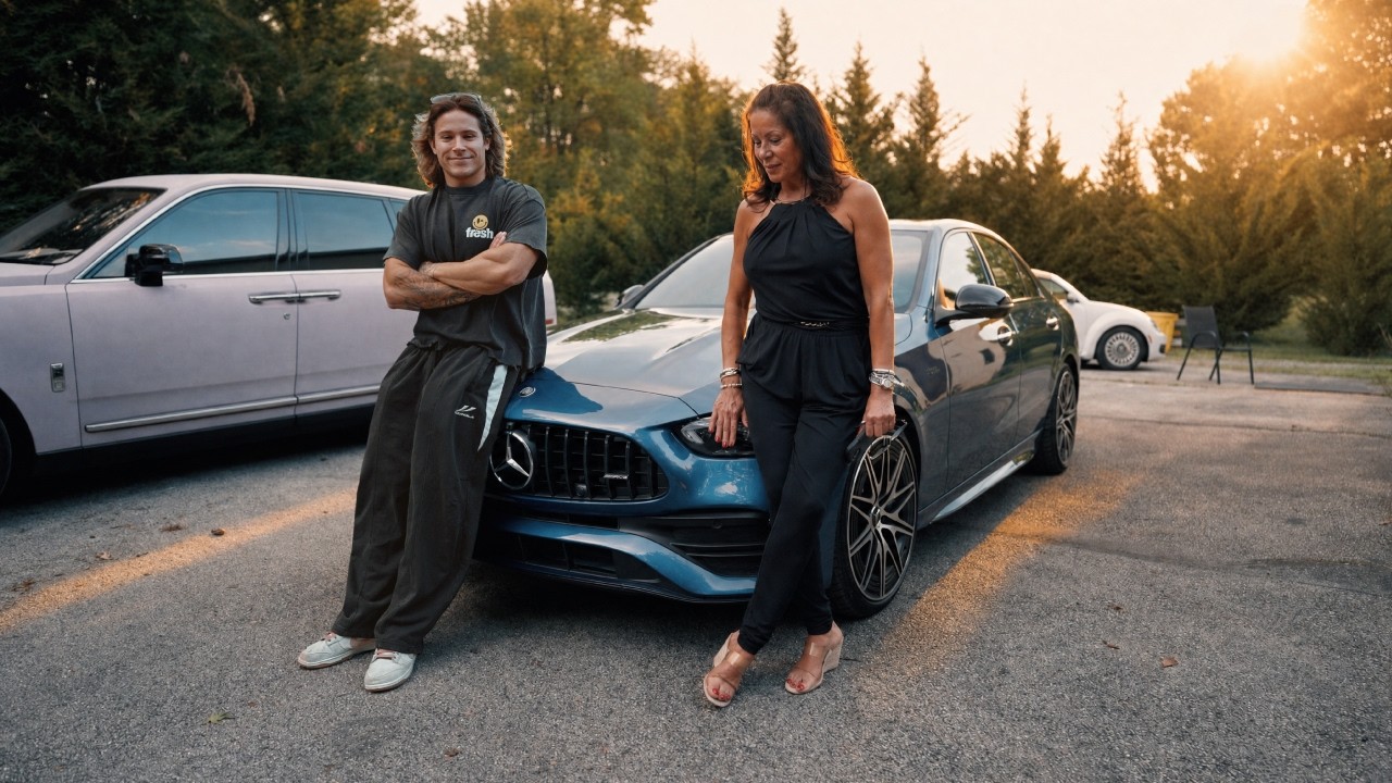 My mom's reaction to her dream car will make you cry