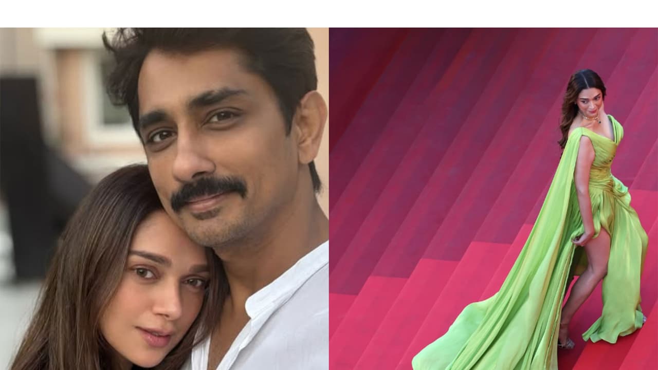 Siddharth's 'wow' for wife Aditi Rao Hydari's Cannes 2026 red carpet look