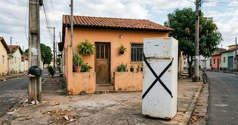 Para que serve riscar um X com fita preta na geladeira velha antes de ...