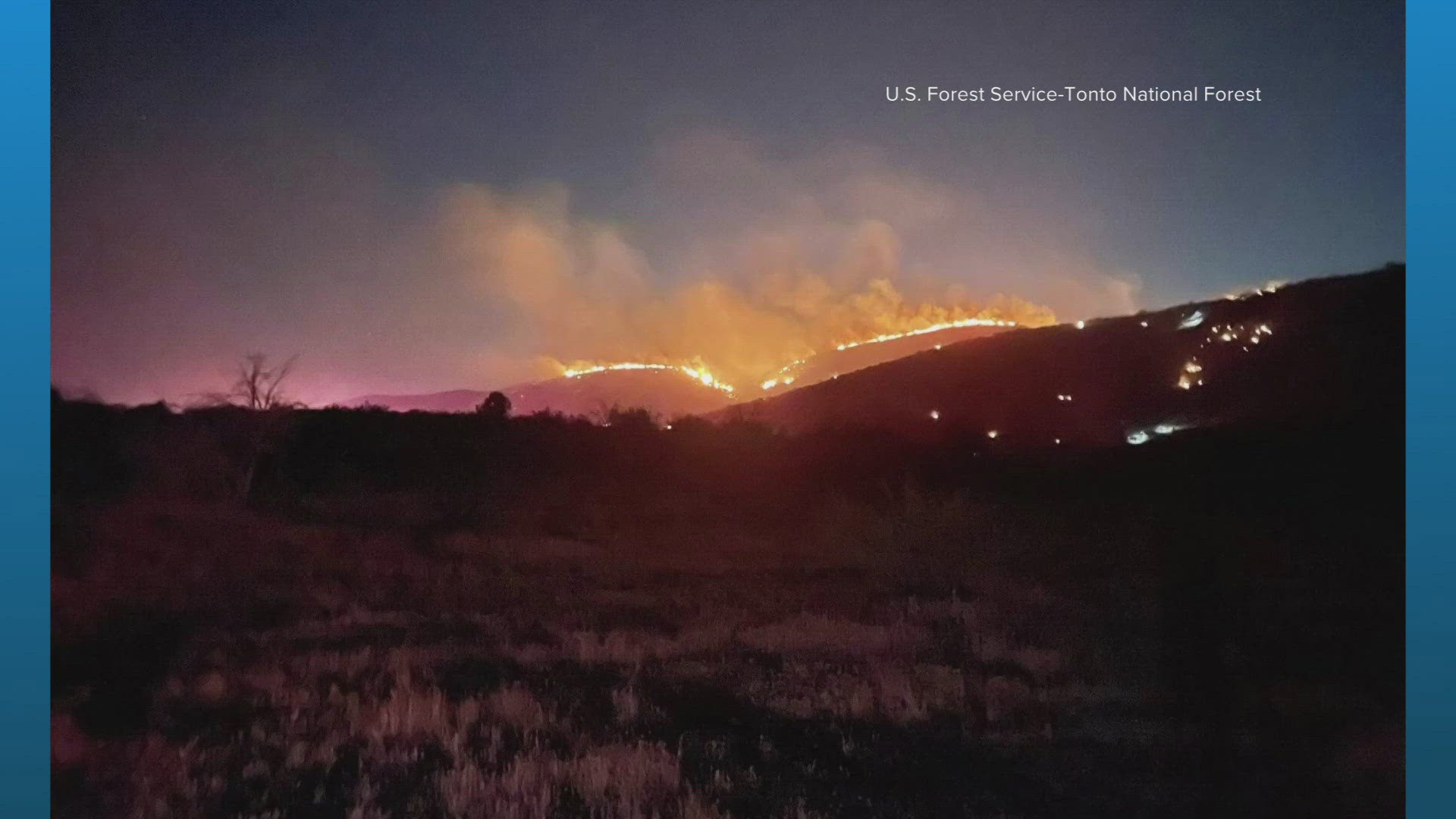 60-acre fire burning in Tonto National Forest