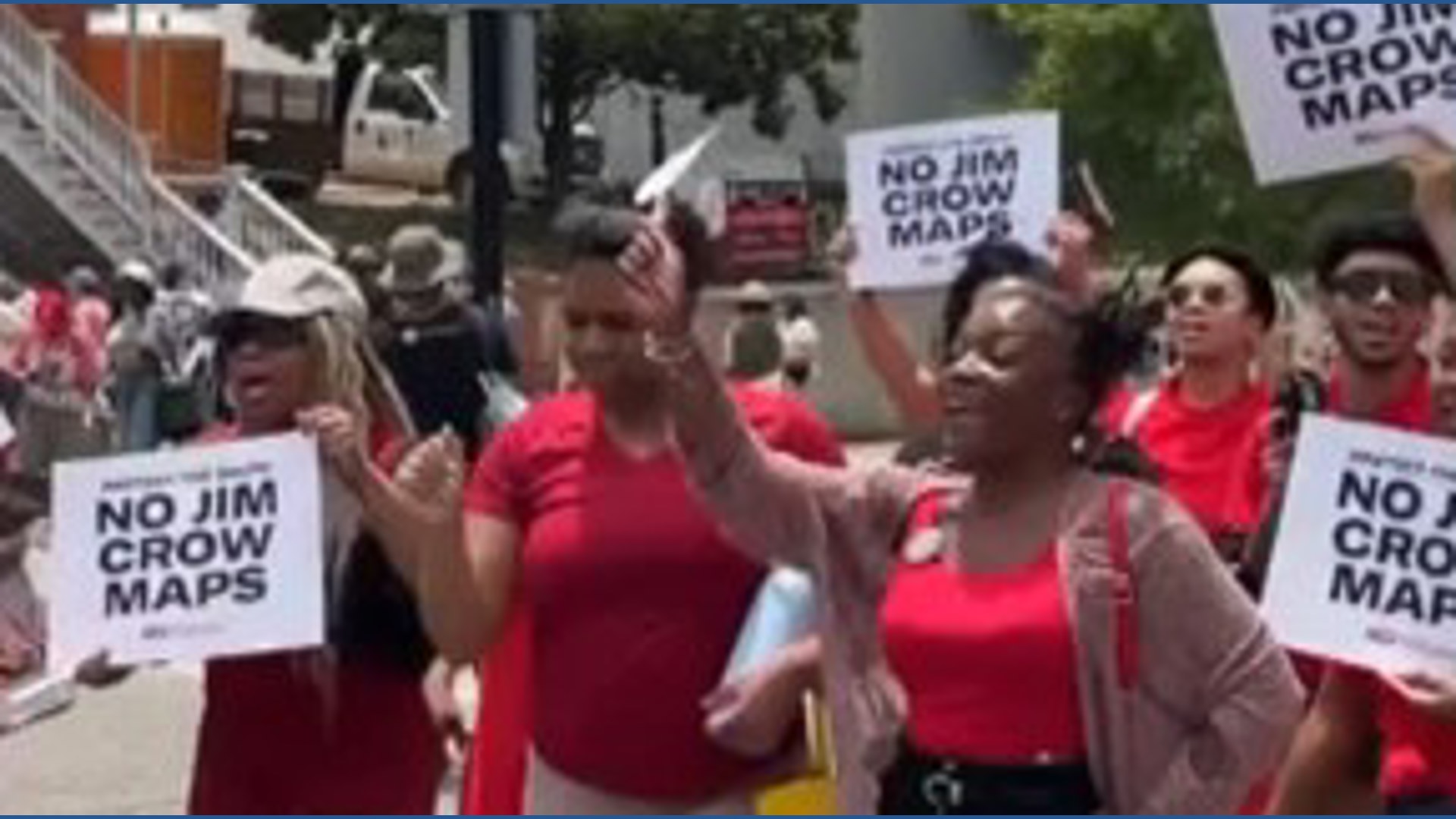 'No Jim Crow maps' march in Alabama