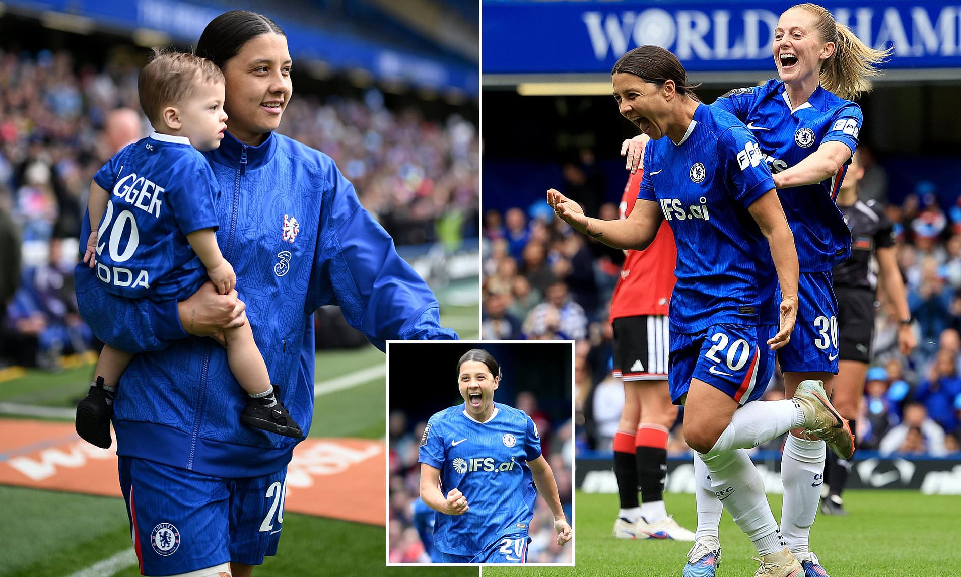 Sam Kerr shoots down rumour about her future before equalling a record ...