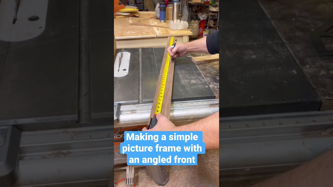 Making a simple picture frame with an angled front #woodworkingprojects ...