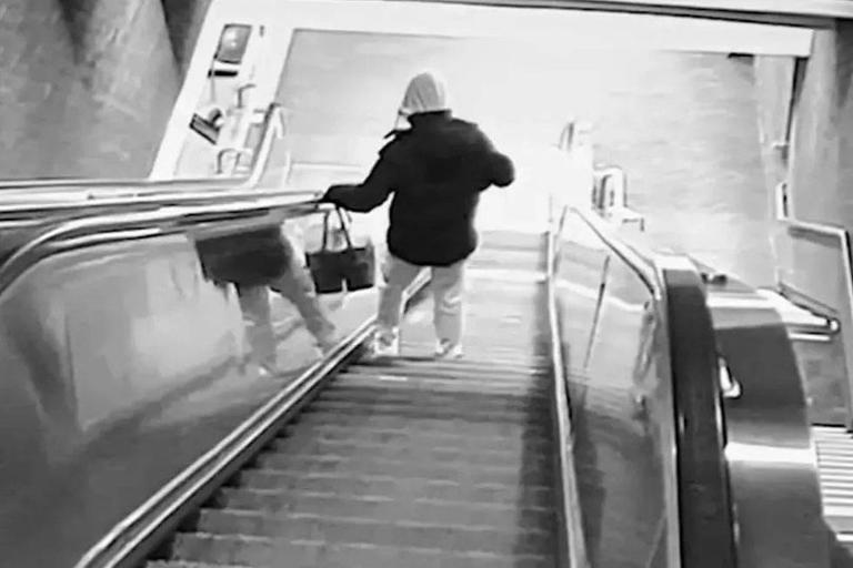 Dad dies after getting trapped in escalator as commuters walk past in ...