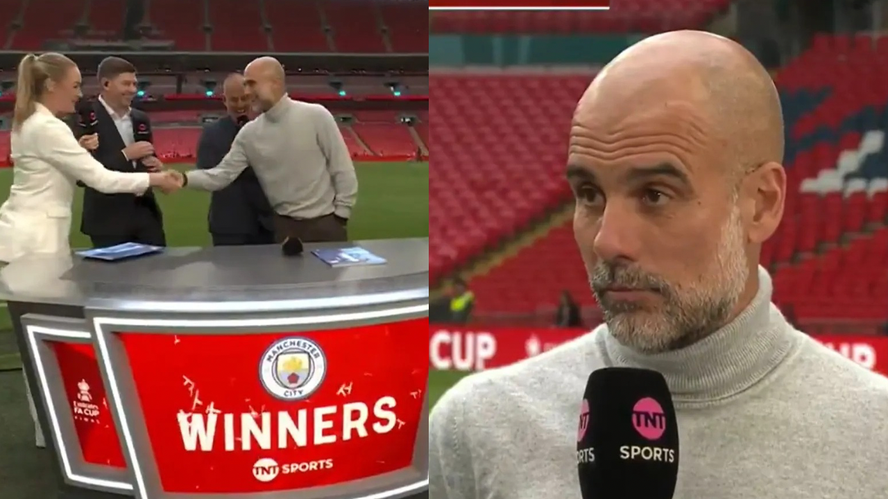 Pep Guardiola suddenly ends TNT Sports interview after Laura Woods ...