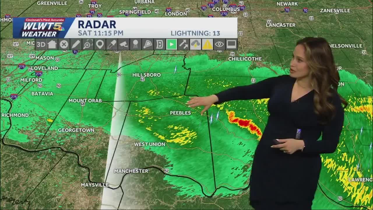 Rain moving out of Greater Cincinnati