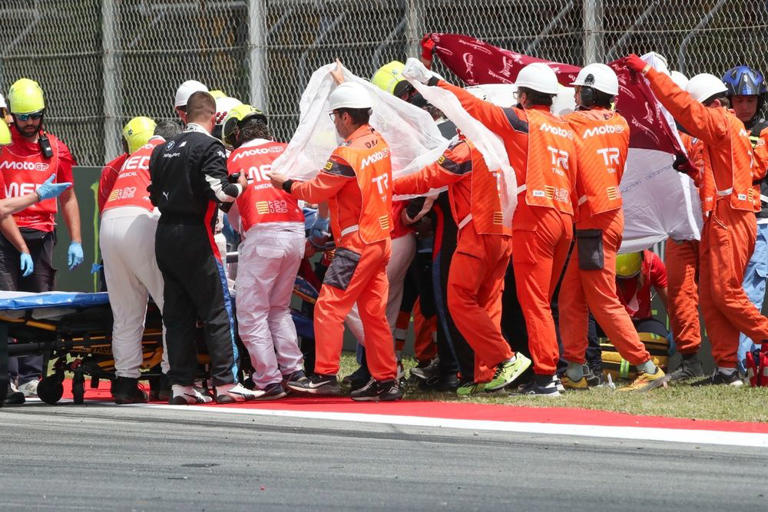 Alex Márquez sufre un serio accidente que detiene el GP de Catalunya de ...