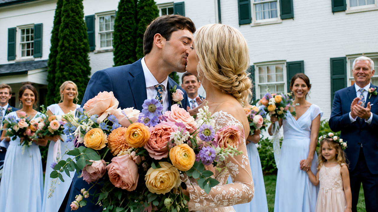 Beautiful pink garden wedding in the heart of North Carolina