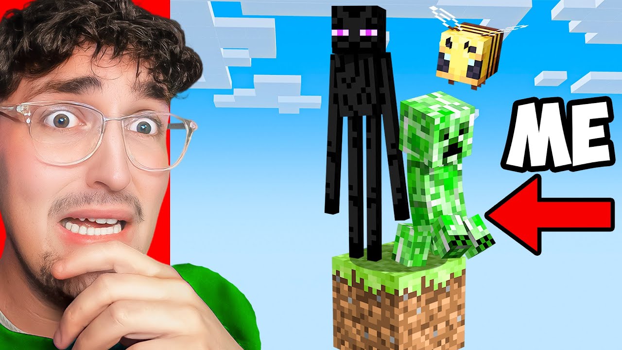 Minecraft but we are mobs on one block