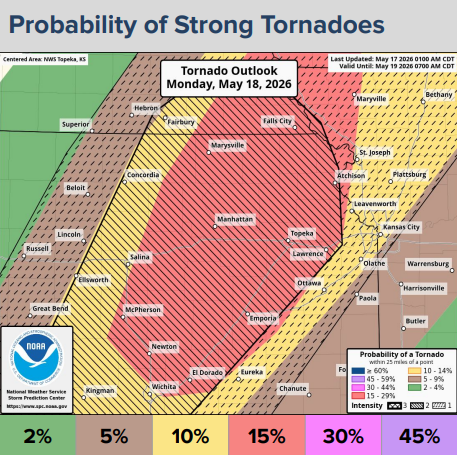 Moderate tornado risk brings chaser Reed Timmer to Topeka
