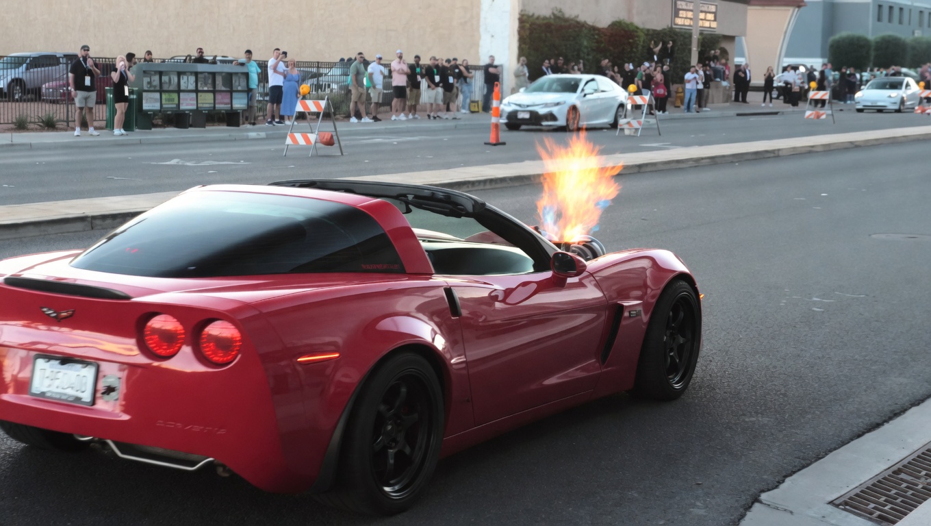 Liberty Walk Nissan GT-R rolls out in flames