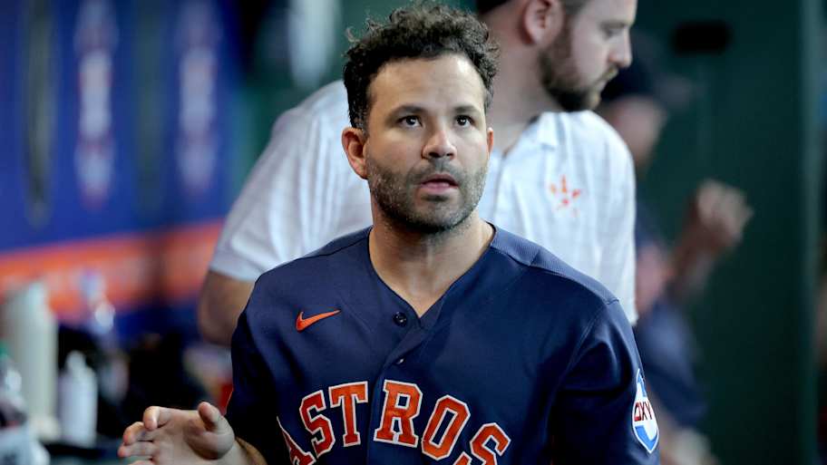 Astros hold Jose Altuve out of lineup after injuring left side on swing