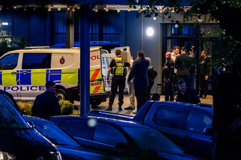 Police arrive at Venezeula Fury and Noah Price’s wedding reception to ...