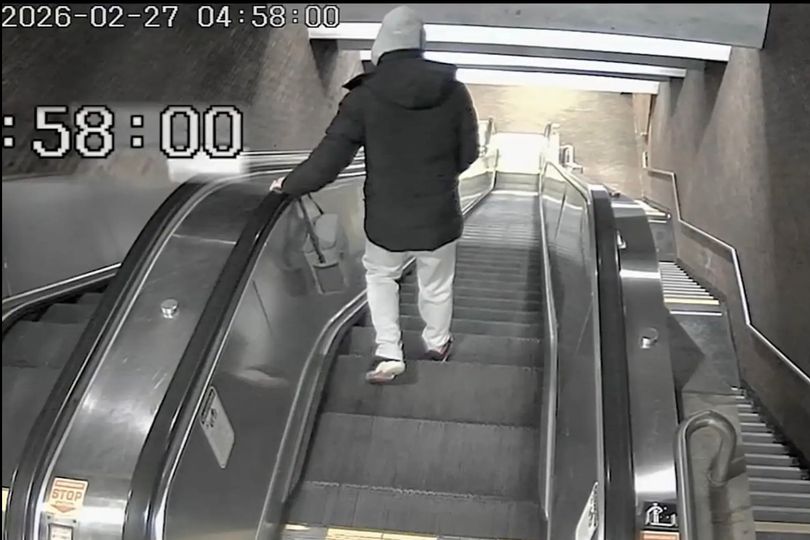 Moment man gets skin ripped off in escalator as people walk by without ...
