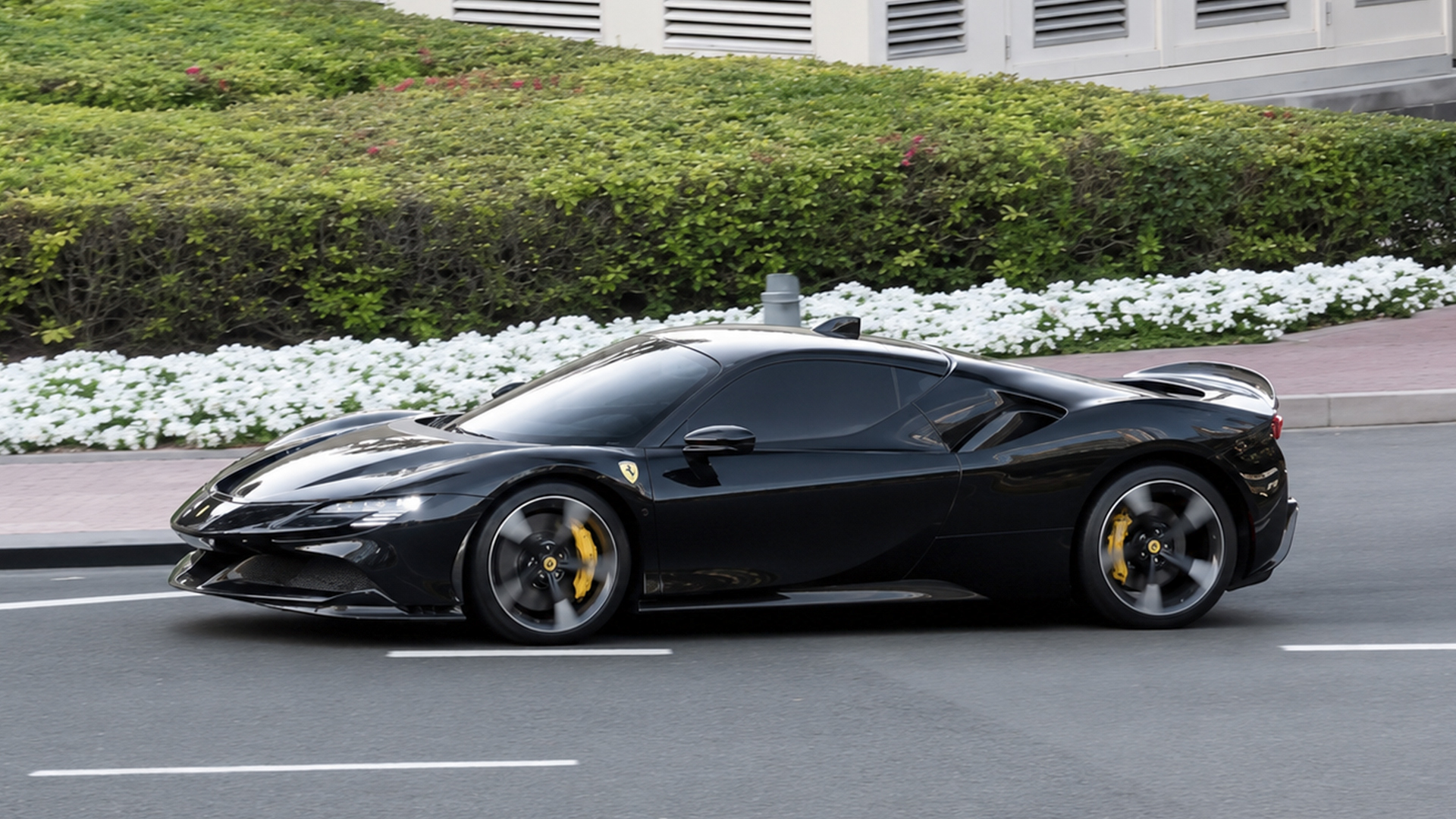 Billionaire enjoys Dubai roads in a Ferrari SF90