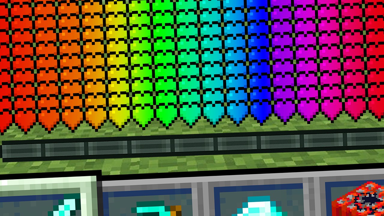 Collecting one million super hearts to survive any Minecraft challenge
