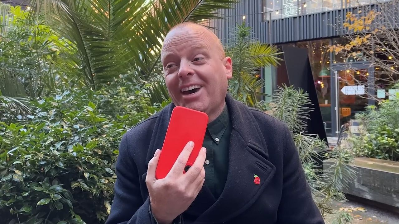 Telling cheesy jokes to a real comedian during prank call