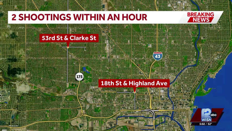 2 people shot within 1 hour overnight in Milwaukee