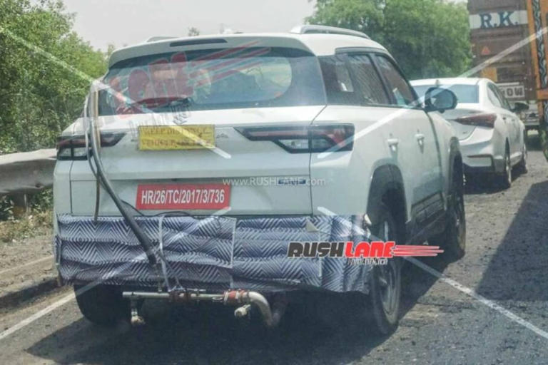 2026 Maruti Suzuki Brezza facelift snapped with emission testing equipment