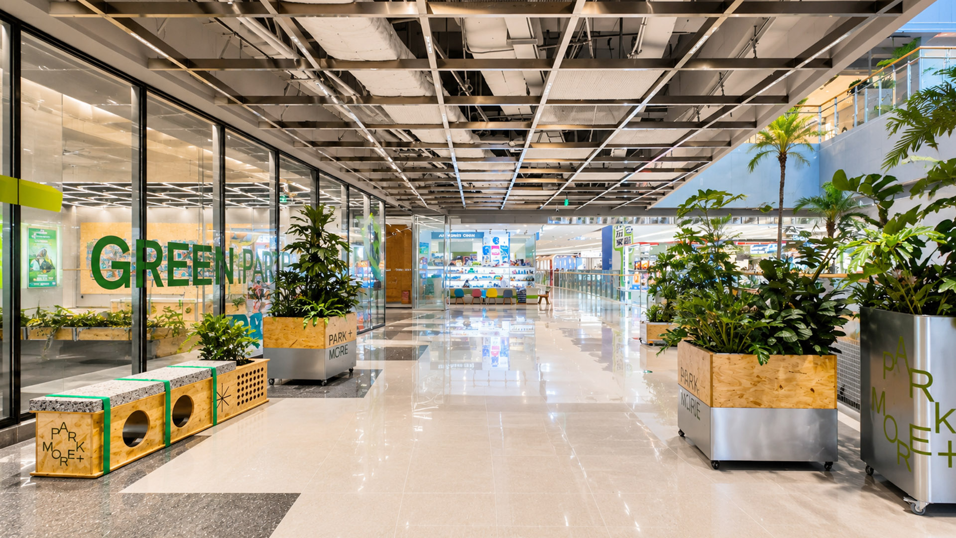 Modern Chinese malls are adding more nature-inspired public spaces