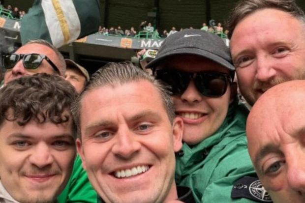 Irish rap group members pictured in stands at Celtic v Hearts