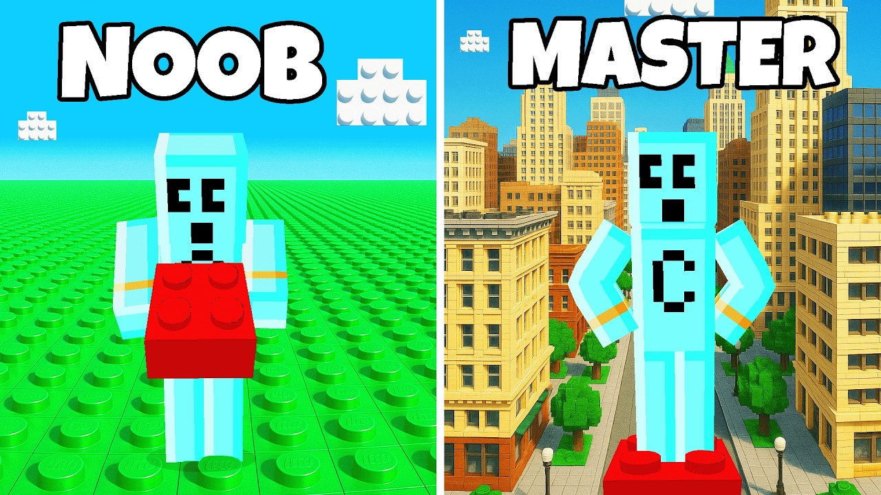 Building a massive Lego civilization from scratch in Minecraft