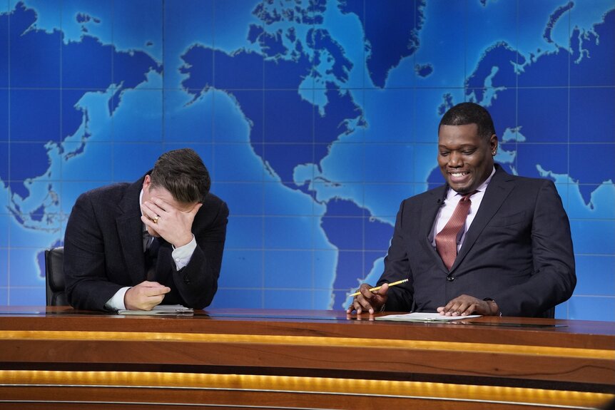 Colin Jost almost shaved his head during his season finale joke swap ...