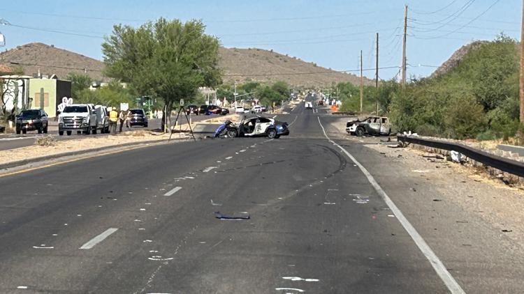 6 people injured after fiery crash in New River